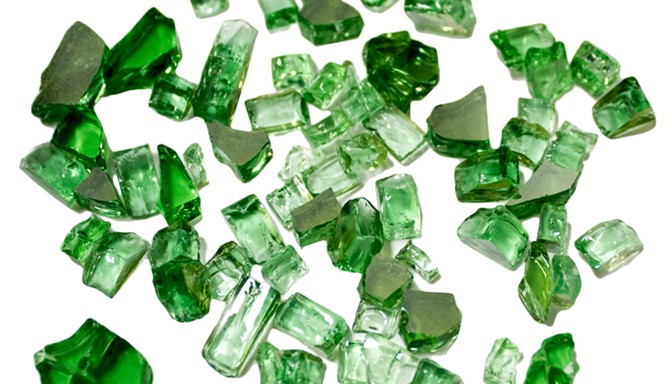 Reflective Fire Glass - Green - Fire Glass - AZ Patio Heaters and Replacement Parts